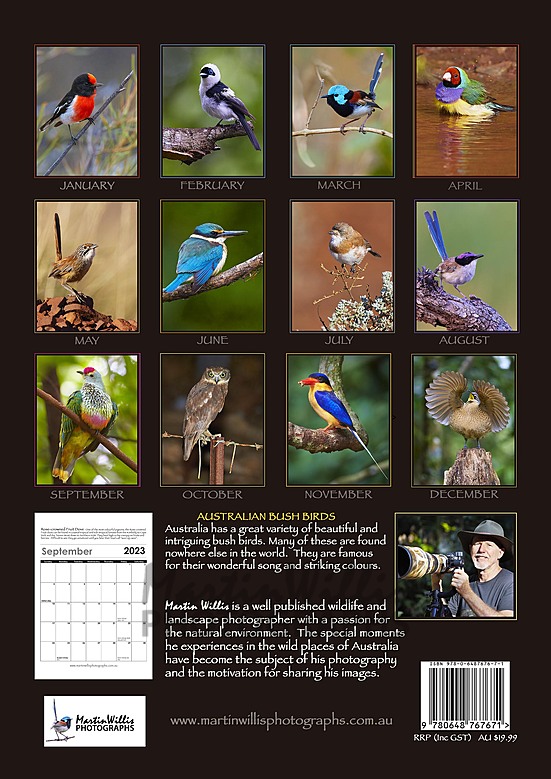 Buy Australian Birds & Parrots Calendars Online - Martin Willis Photographs